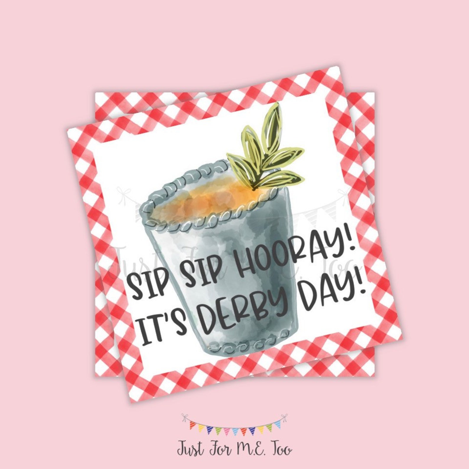 Derby Printable Tags Instant Download Derby Day Square - Etsy