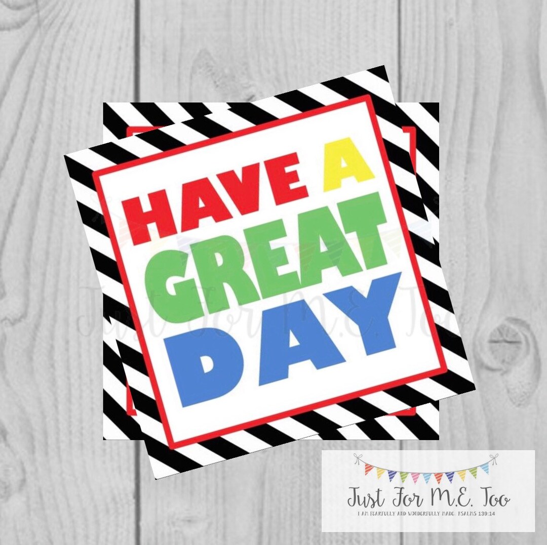 Happy Day Printable Tags, Instant Download, Friend Tags, Square Gift ...