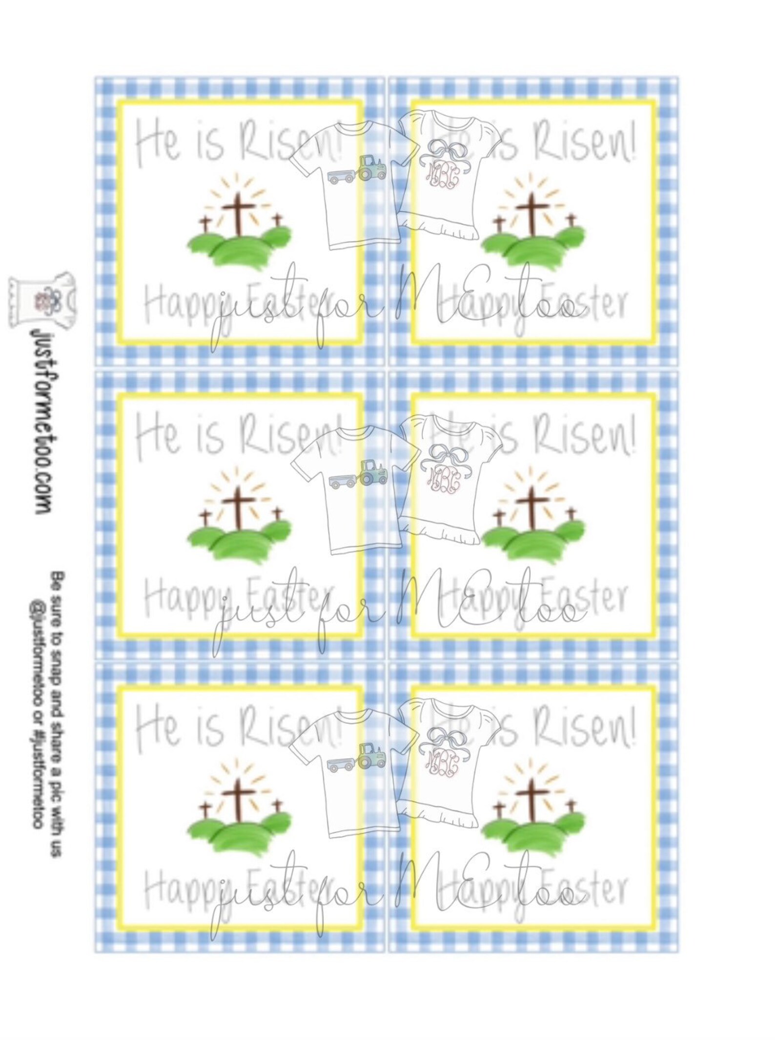 Easter Printable Tags Instant Download He is Risen Tags - Etsy