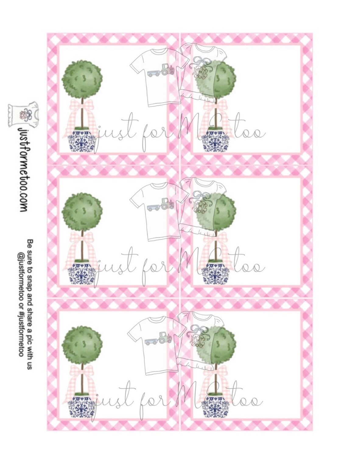 Digital Download Printable Tags Instant Download Topiary | Etsy