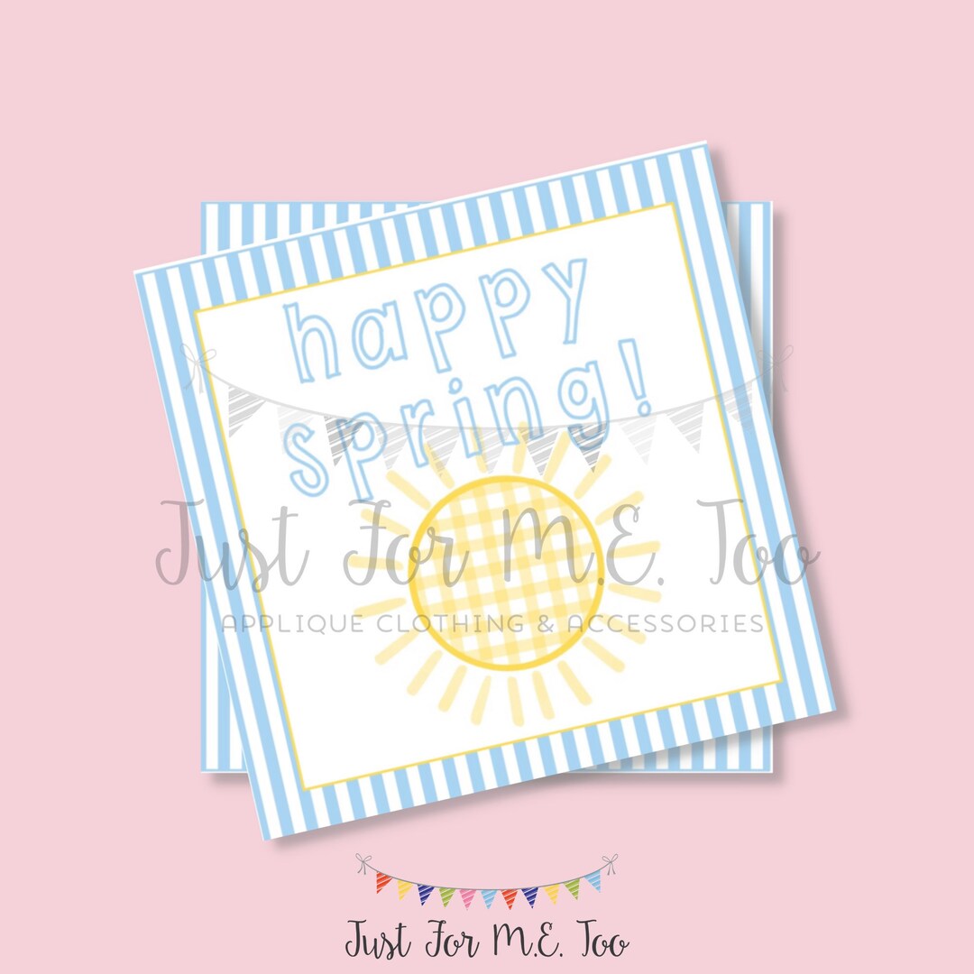 Happy Spring Printable Tags, Happy Spring Tag, Instant Download ...