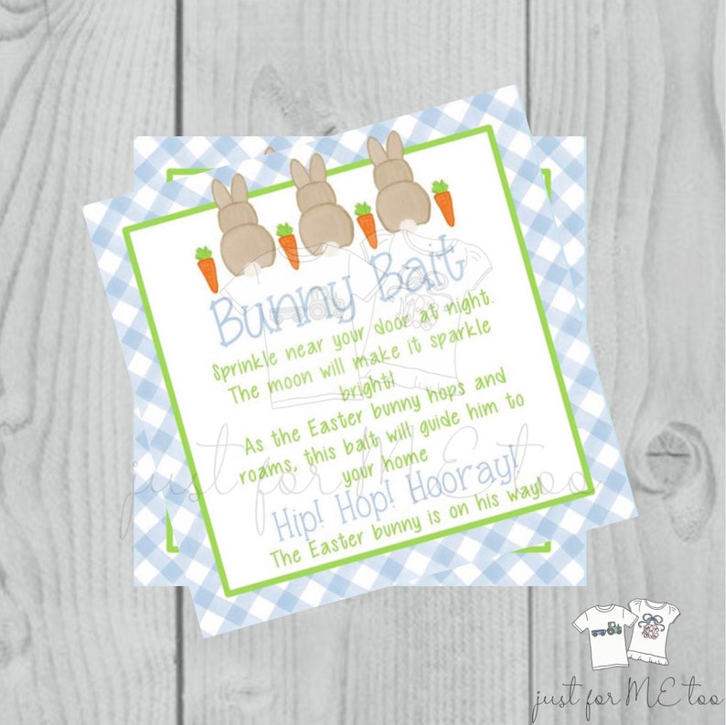 Easter Bunny Printable Tags Easter Favor Tags Bunny Bait | Etsy