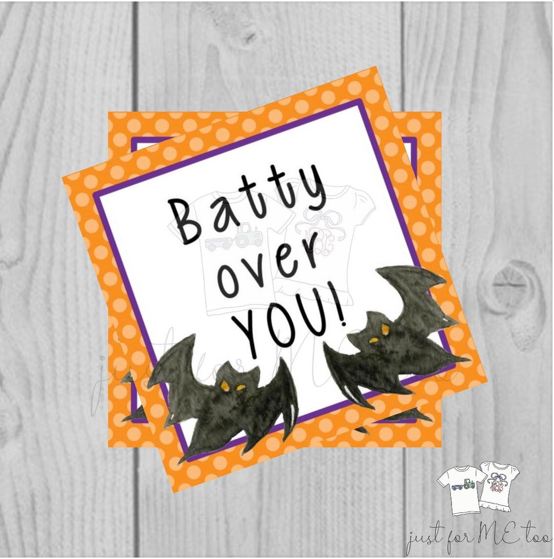 Halloween Printable Tags, Instant Download, Batty Tags, Square Gift ...