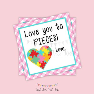 Valentine Printable Tags, Instant Download, Valentine's Day Tags, Heart ...