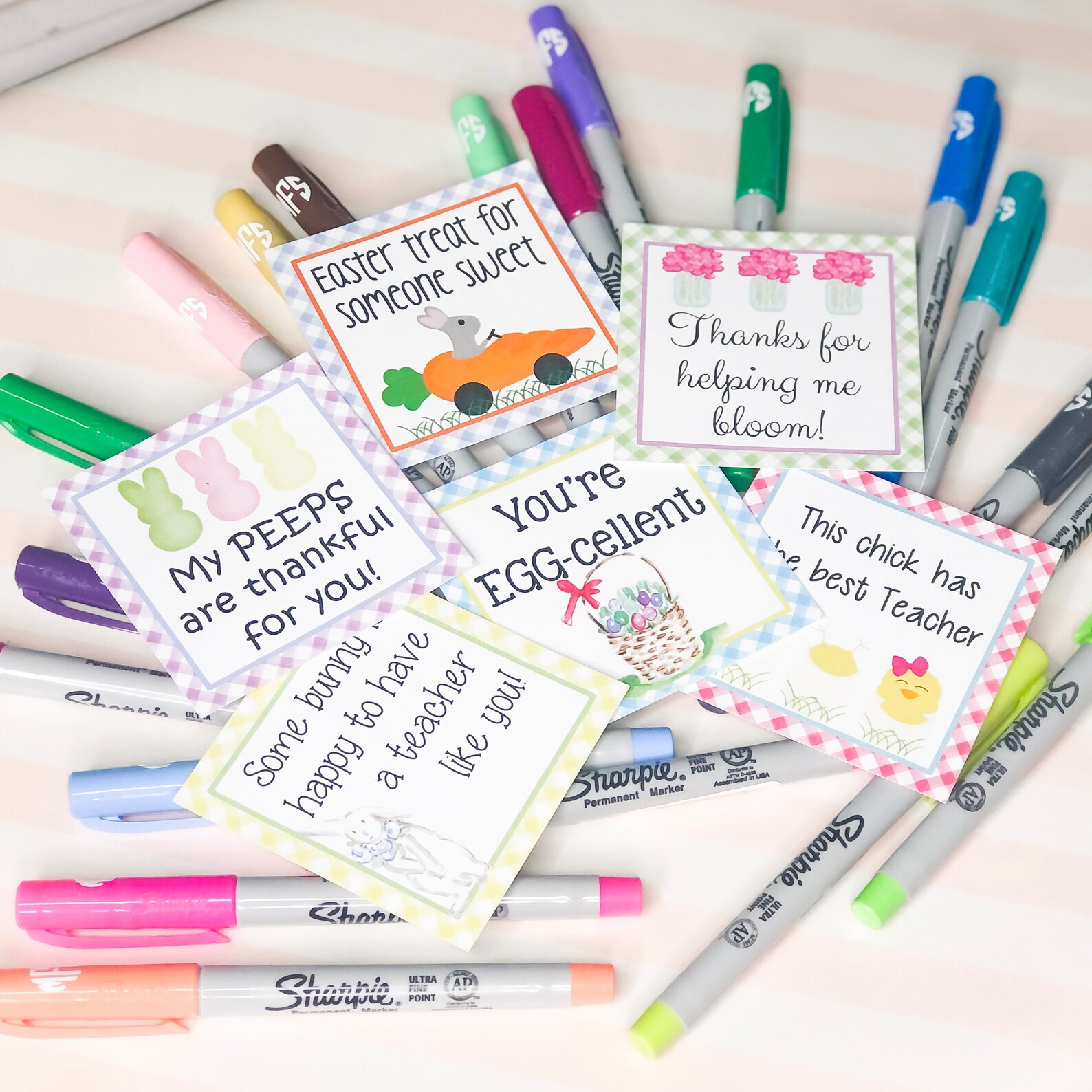 Easter Printable Tags, Instant Download, Employee Tags, Square Gift ...