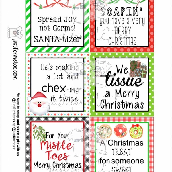 Christmas Treat Tags - Etsy