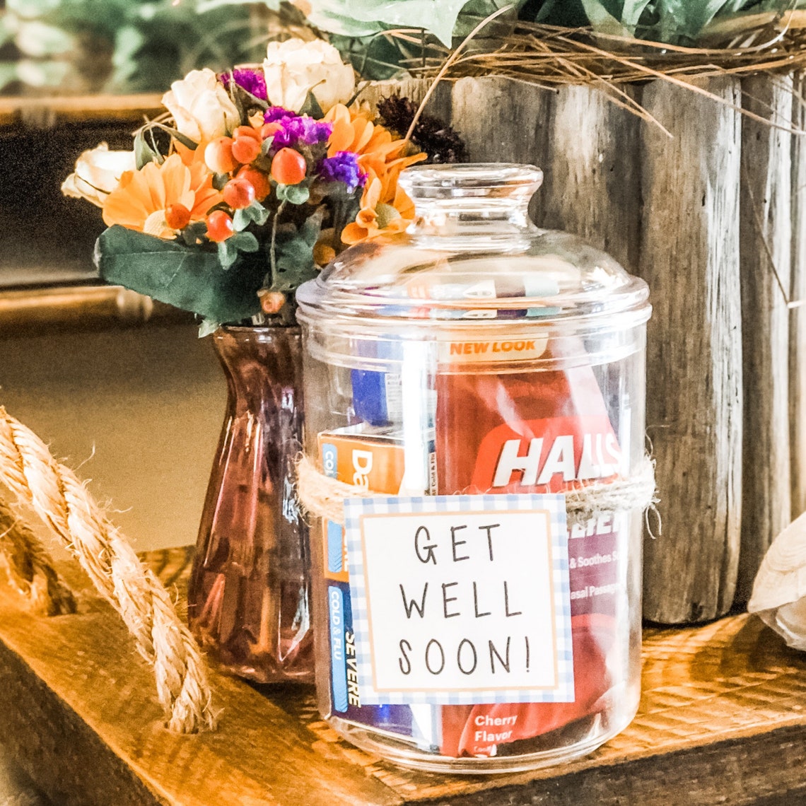 Get Well Soon Digital Download Tag Get Well Tag Multi-color - Etsy