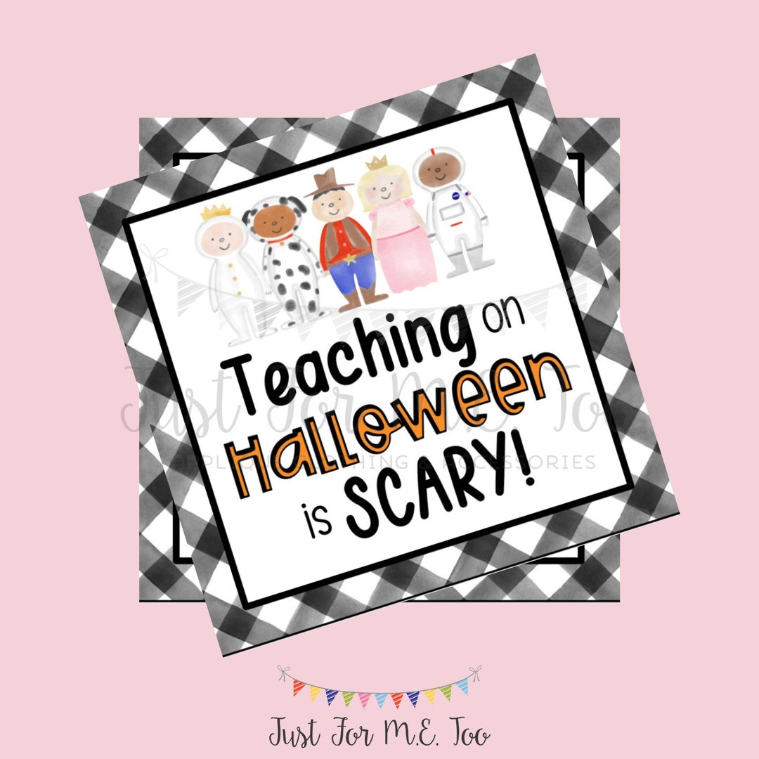 Halloween Printable Tags, Instant Download, Teacher Tags, Square Gift ...