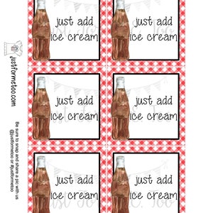 Instant Download Printable Ice Cream Tag, Instant Download, Printable ...