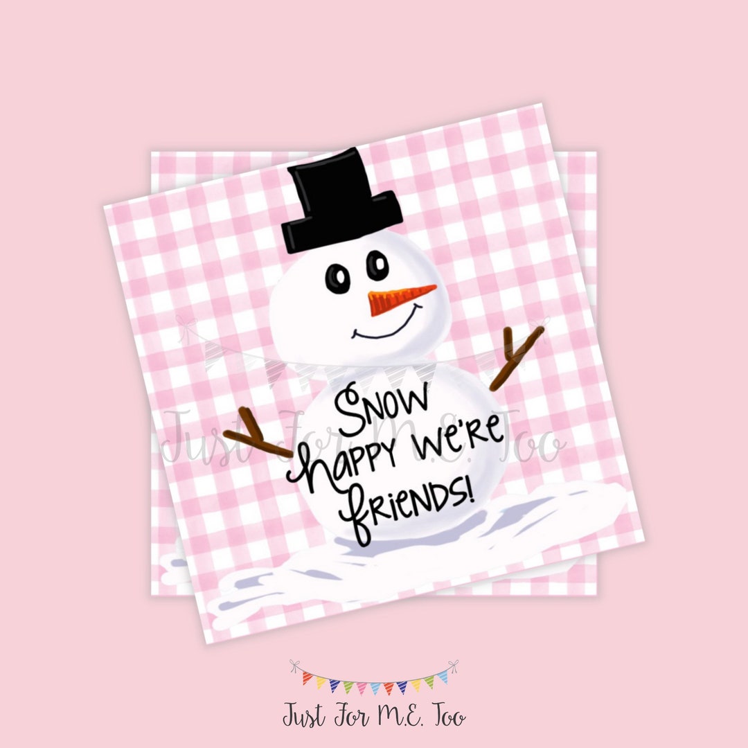 Snowman Printable Tags, Instant Download, Winter Tags, Square Gift Tags ...