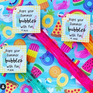 Instant Download Printable Bubble Tag, Summer Party Tag, Summer ...