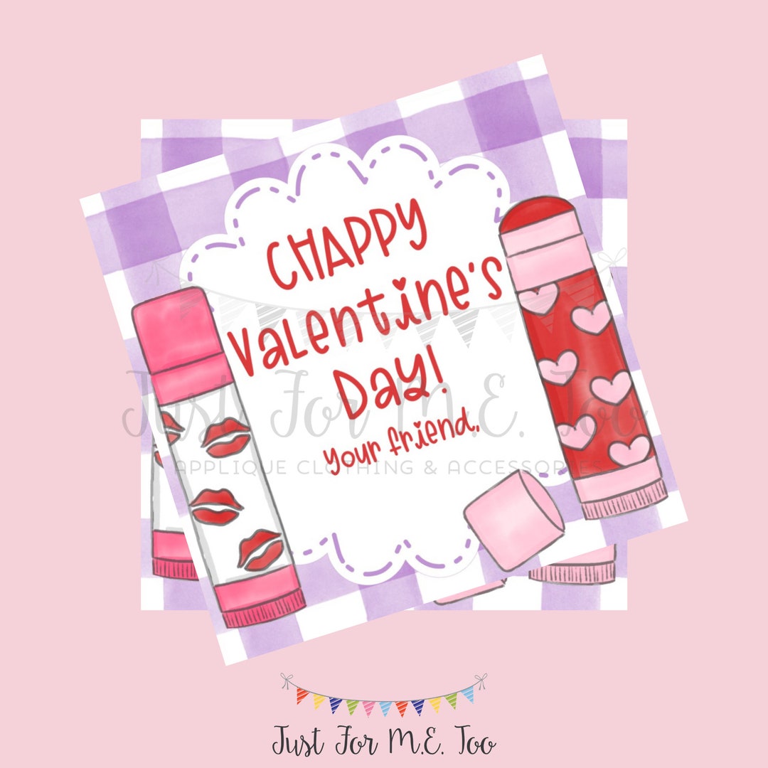 Digital Valentine Tag, Girl Valentine, Chappy Valentine's Day ...