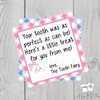Tooth Fairy Printable Tags, Instant Download, Tooth Tags, Square Gift ...