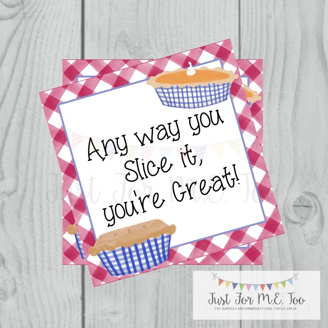 Thanksgiving Printable Tags, Instant Download, Fall Tags, Pumpkin Pie ...