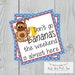 Printable Tags, Instant Download, Don't Go Bananas Tag, Square Gift ...