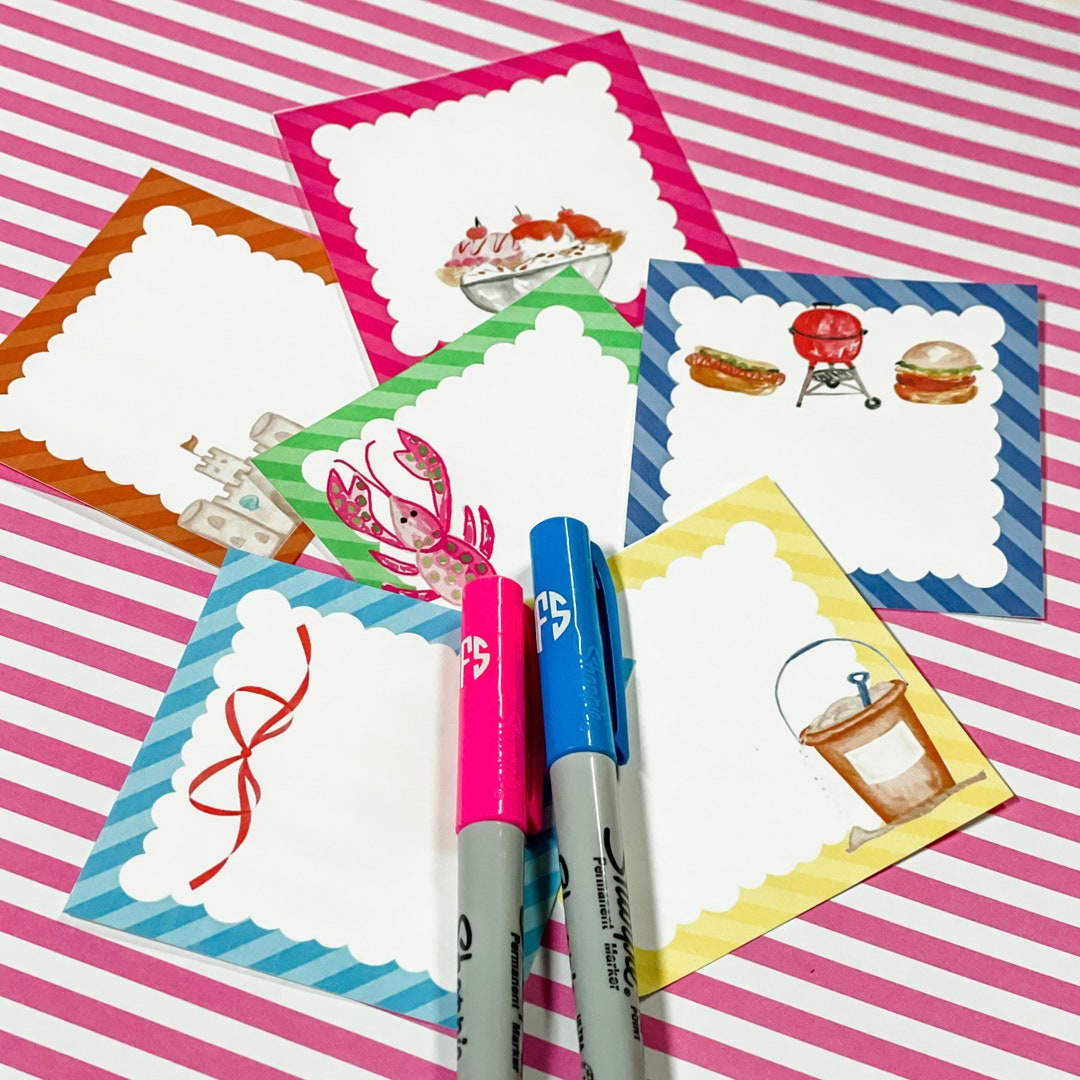 Blank Printable Tags, Instant Download, Summer Tags, Square Gift Tags ...