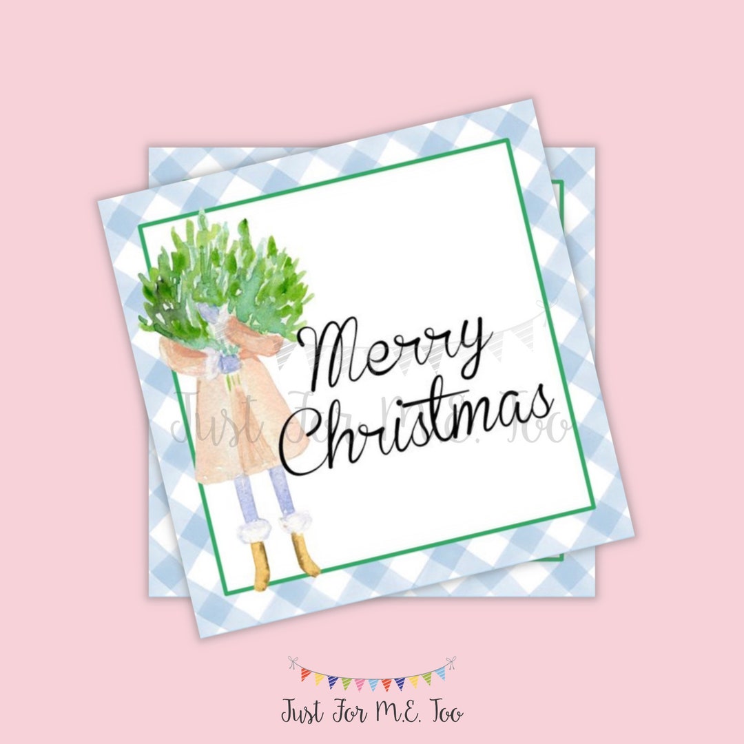 Merry Christmas Printable Tags, Instant Download, Christmas Tag, Gift ...