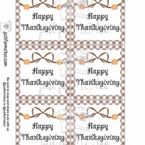 Thanksgiving Printable Tags, Instant Download, Happy Thanksgiving ...