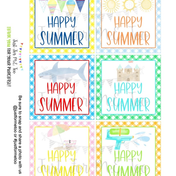 Summer Tags - Etsy