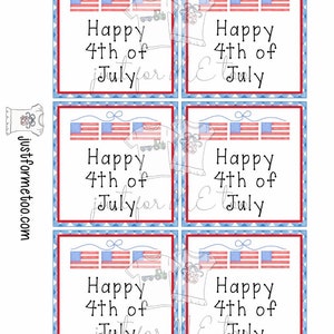 Instant Download Printable 4th of July Tag, American Flag Tag, July 4th ...
