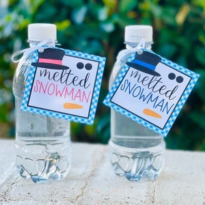 Snowman Printable Tags, Instant Download, Winter Tags, Square Gift Tags ...