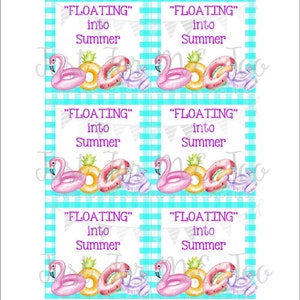 End of School Printable Tags, Floating Into Summer, Instant Download ...