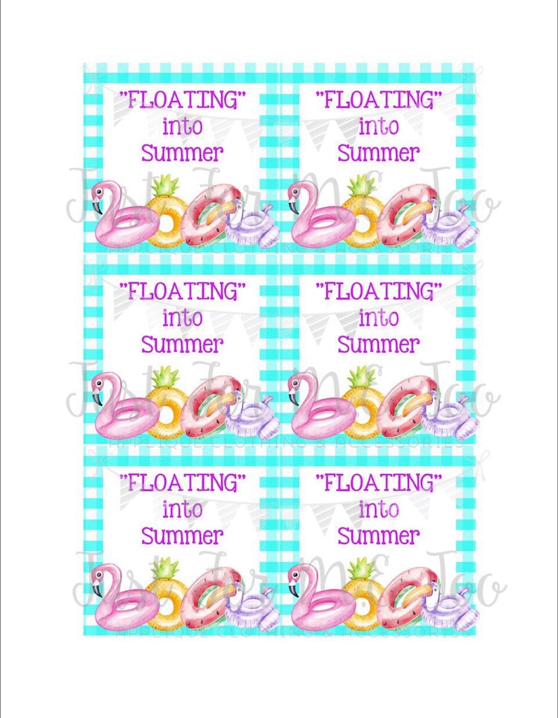 End of School Printable Tags, Floating Into Summer, Instant Download ...