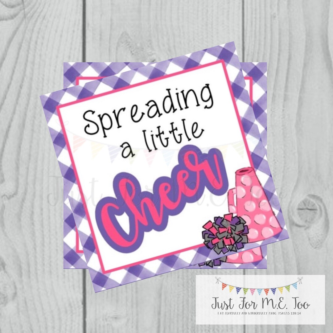 Cheer Printable Tags, Spreading a Little Cheer, Instant Download ...
