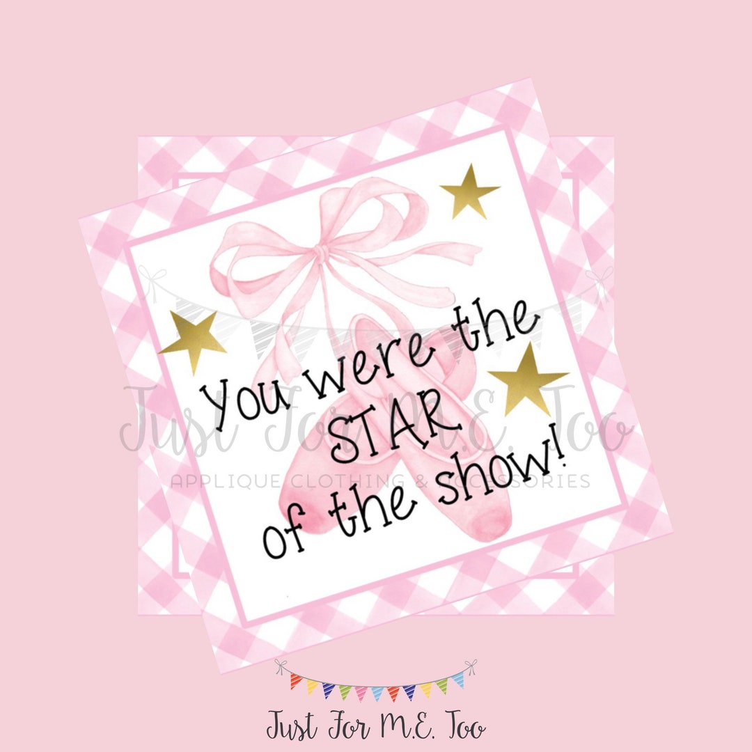 Ballet Printable Tags, Instant Download, Recital Tags, Square Gift Tags ...