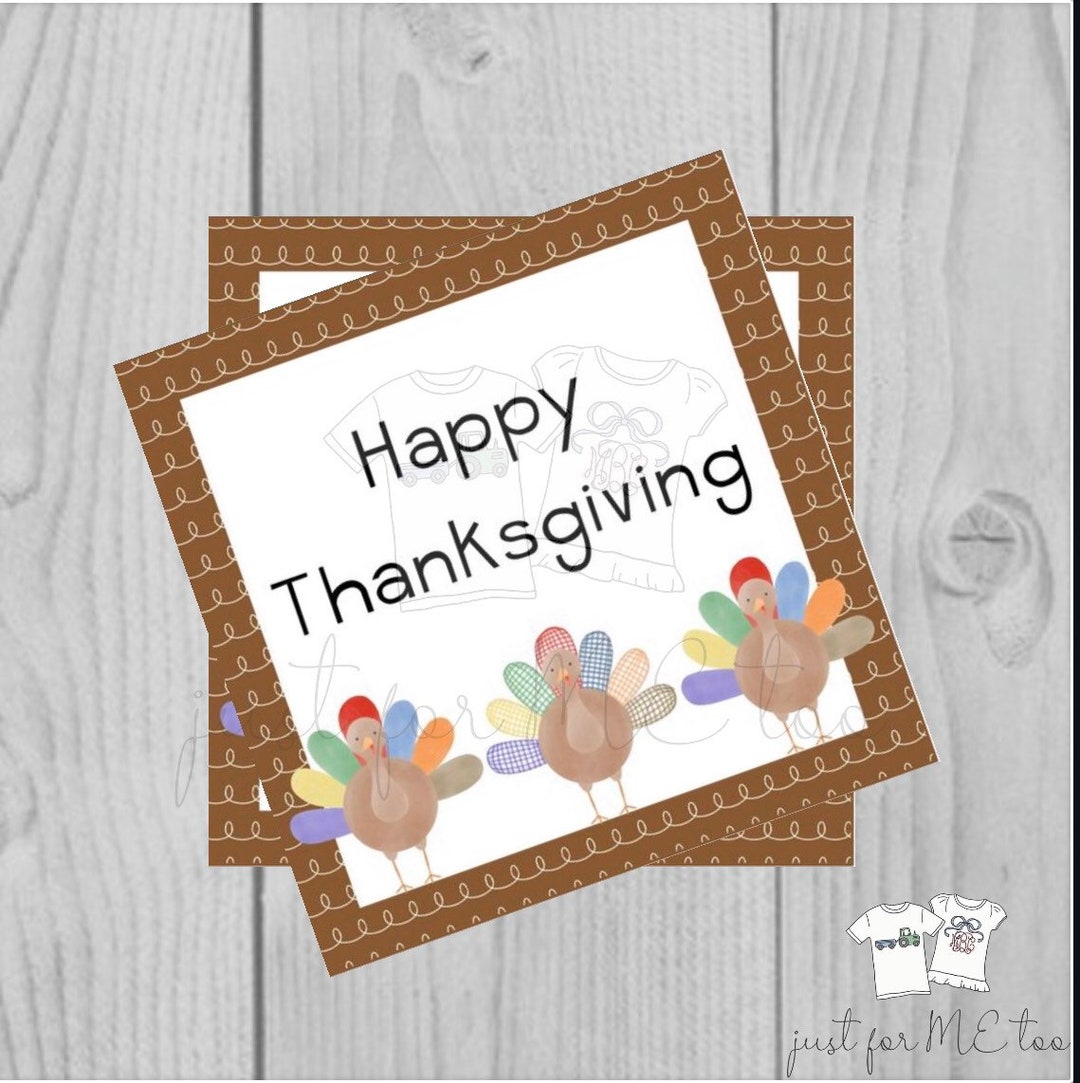 Thanksgiving Printable Tags, Instant Download, Fall Tags, Turkey Gift ...