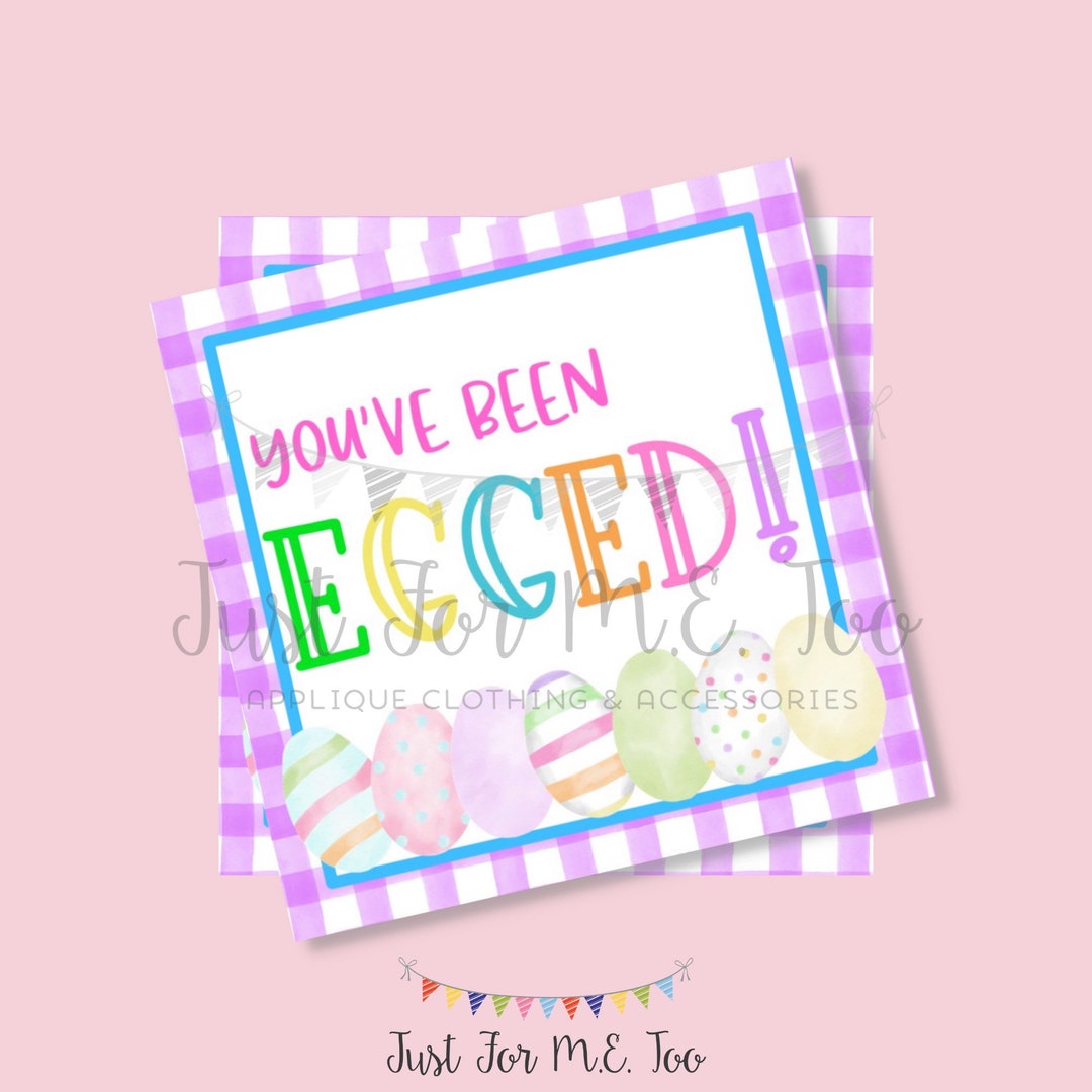 Easter Egged Gift Tags: Printable Square Tags (JPEG) - Etsy