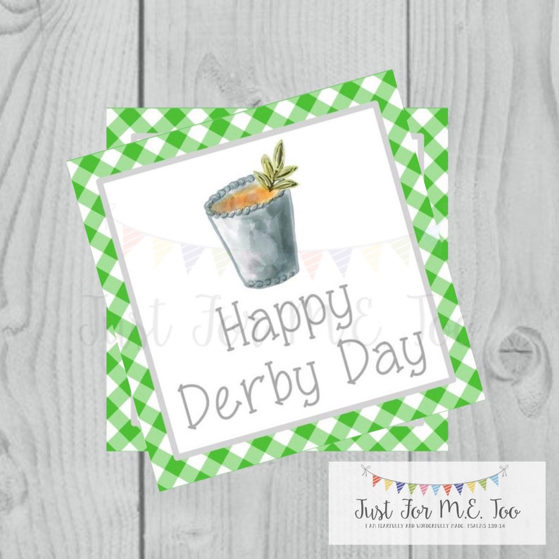 Derby Printable Tags, Instant Download, Derby Day, Square, Printable ...
