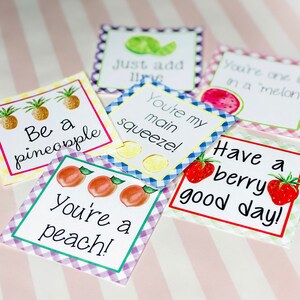 Printable Tags, Instant Download, Digital Download, Gift Tags, Fruit ...