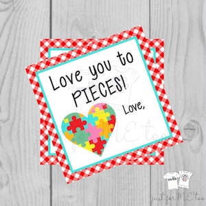 Valentine Printable Tags, Instant Download, Valentine's Day Tags, Heart ...