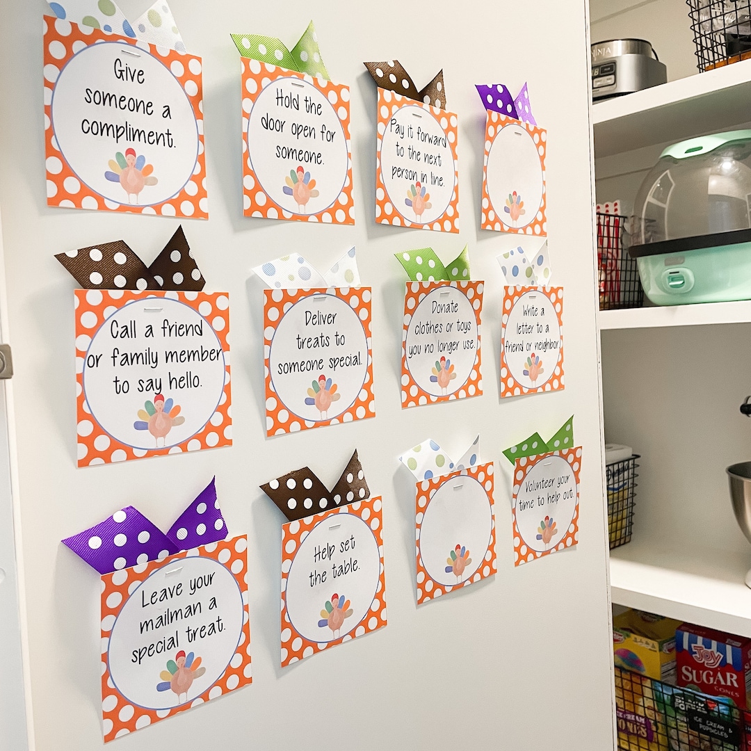 Thanksgiving Countdown Cards: Fall Acts of Kindness (digital Download ...