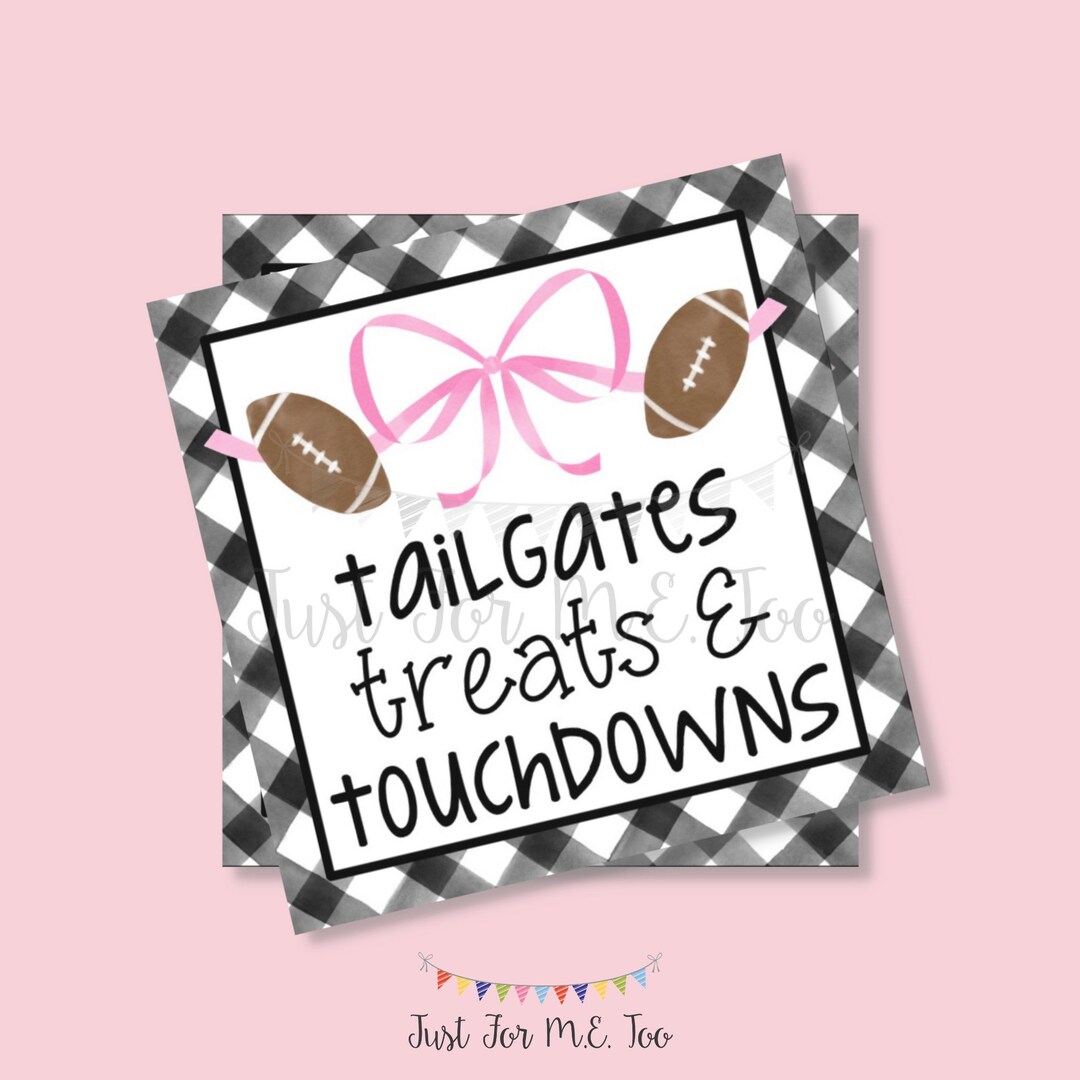 Tailgate Party Favor Tags: Football Treats, Game Day (instant Download ...