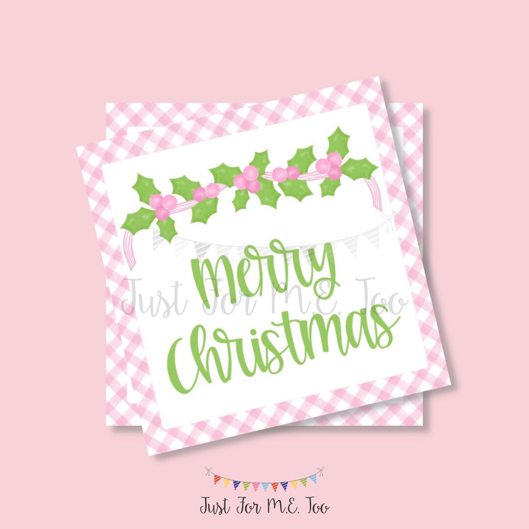 Christmas Printable Tags, Instant Download, Christmas Tags, Square Gift ...