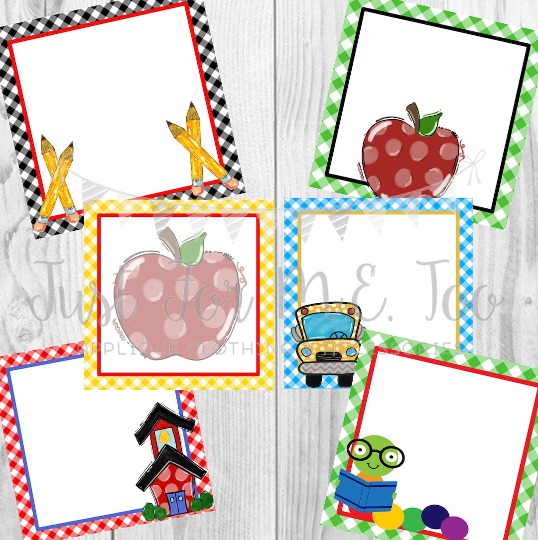 Instant Download Printable Back to School Tags, Apple, Bus, Pencil ...