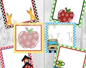 Instant Download Printable Back to School Tags Apple Bus - Etsy