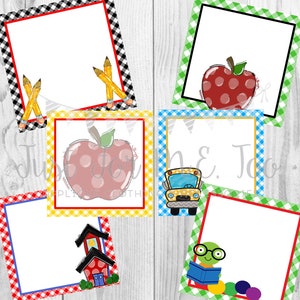 Instant Download Printable Back to School Tags, Apple, Bus, Pencil ...