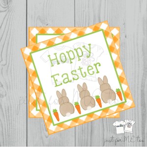 Easter Printable Tags, Instant Download, Bunny Tags, Square Gift Tags ...
