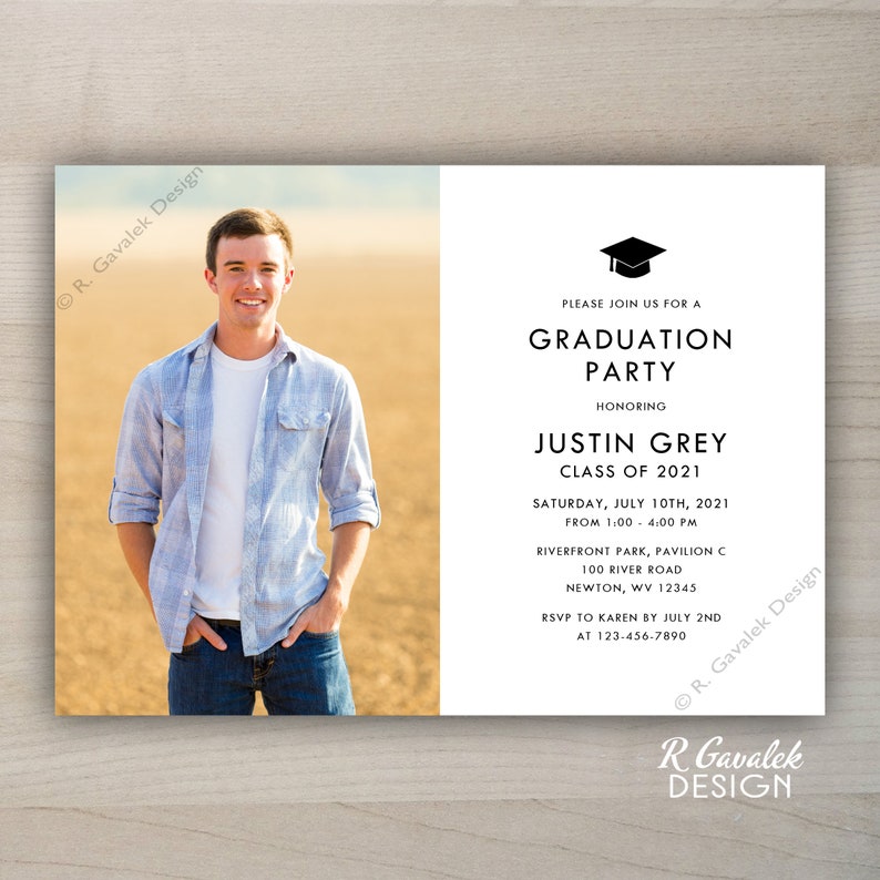 Graduation Party Invitation Personalized Printable Any | Etsy