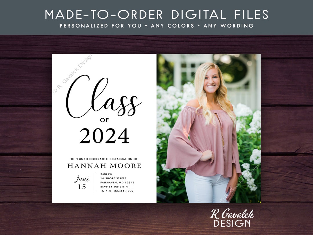 Graduation Party Invitation | Personalized Printable | Class of 2024 ...