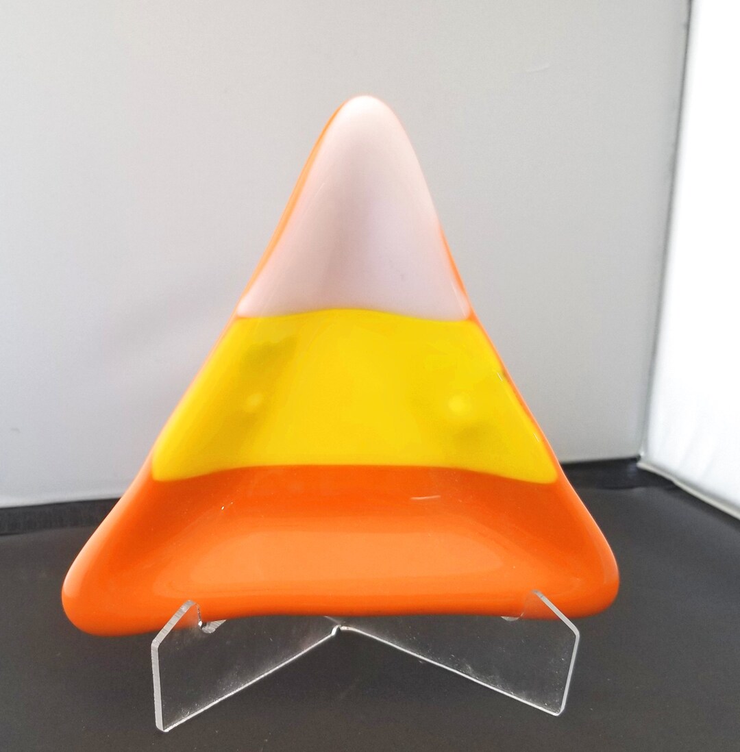 Fused Glass "candy Corn" Dish, 4-inch Sides - Etsy