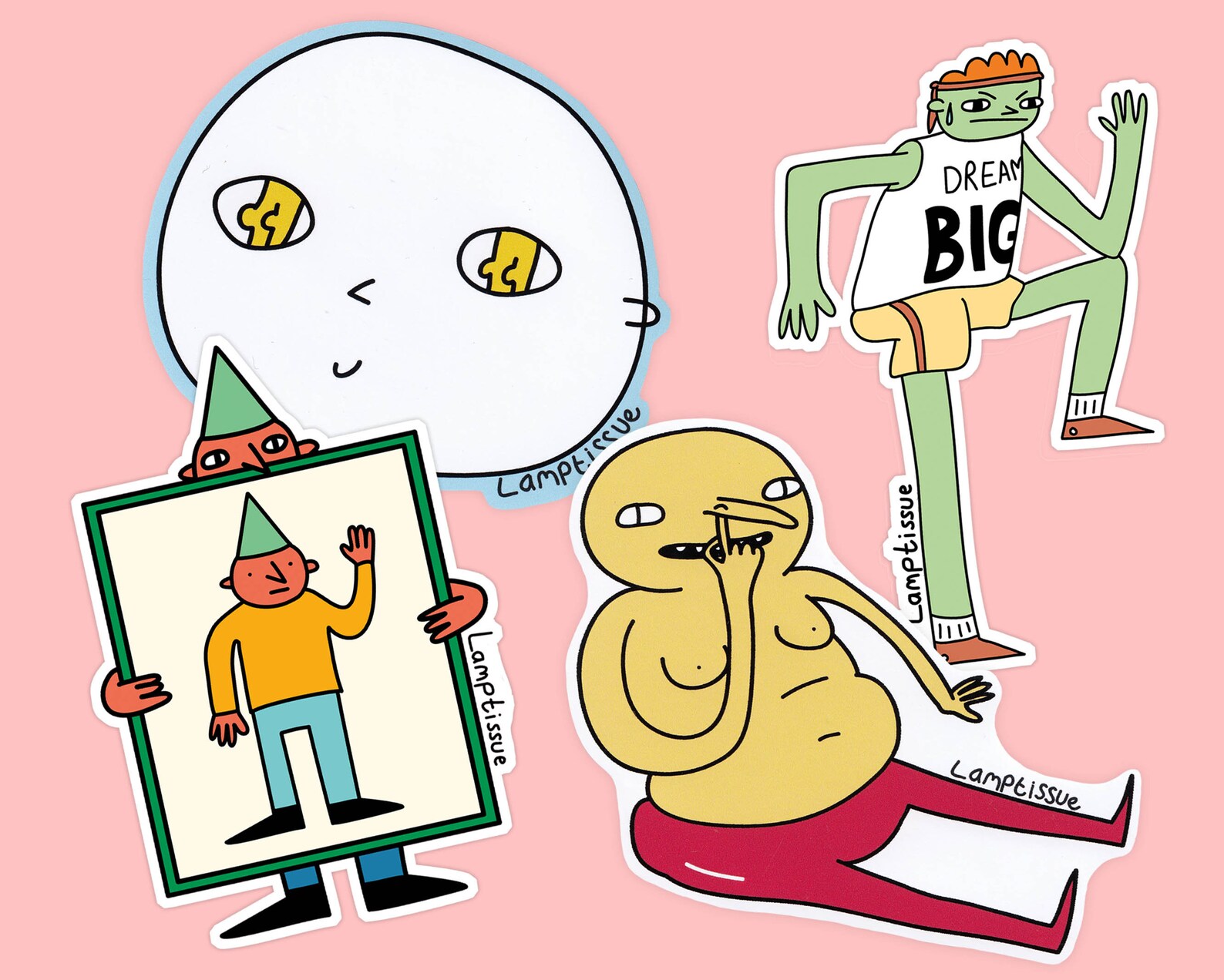 Quirky Character Vinyl Stickers | Etsy