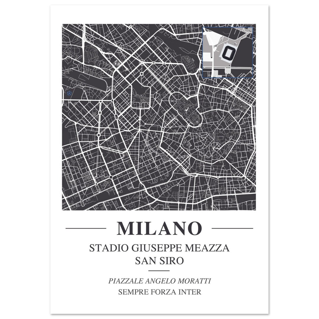 Poster Stadium Inter Milan italian Football - Etsy