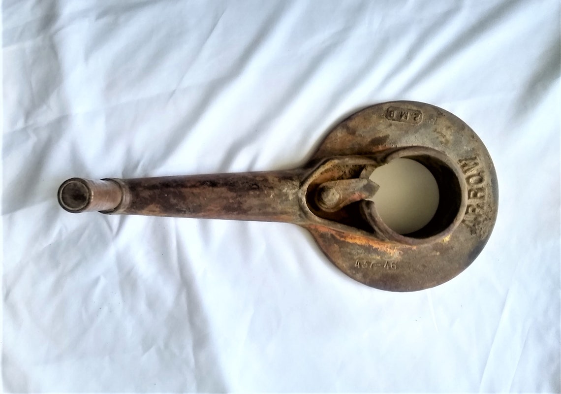 Vintage Industrial Steel Crank Handle Tool Marked Arrow Spring Loaded ...