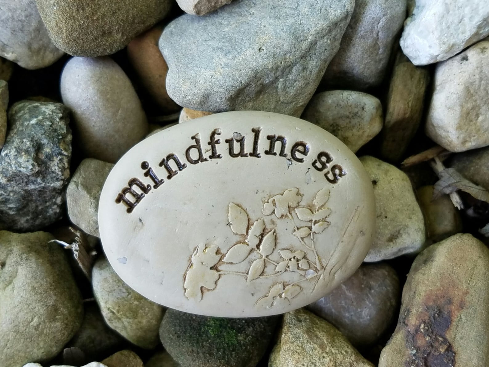 Mindfulness Meditation Clay Stone, Textured Zen Pebble - Etsy