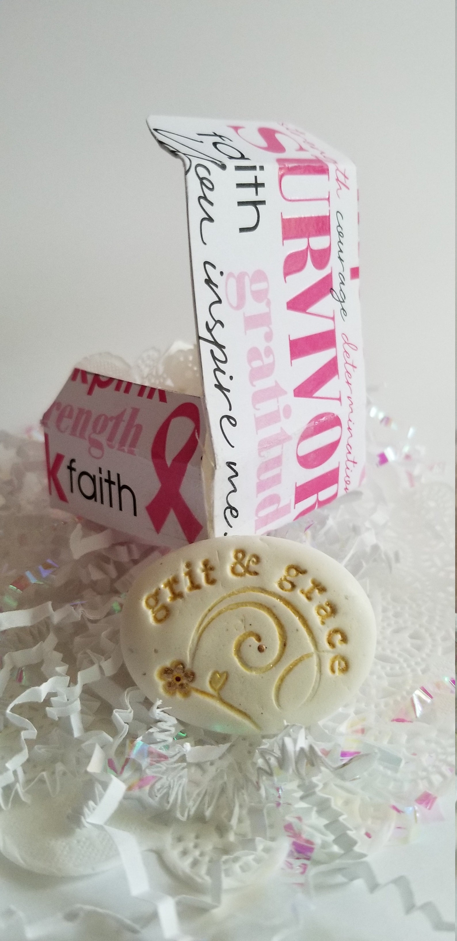 Support Gift Box Breast Cancer Be Brave Stone Cancer Gift - Etsy