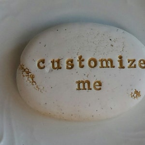 Personalized Clay Stone 1-1/2 Inch One Word Clay Stone | Etsy